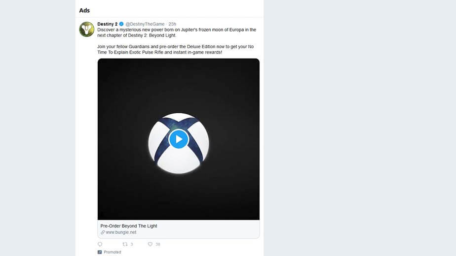 Destiny 2 Beyond Light Promotional Tweets Now Feature Microsoft's Xbox